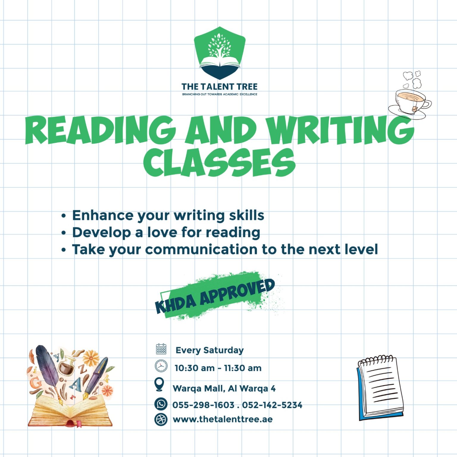 Reading & Writing Classes – The Talent Tree